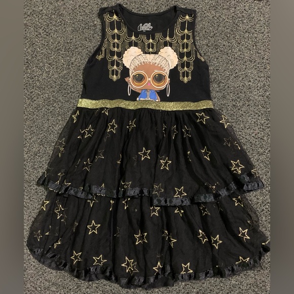 L.O.L. Surprise! | Dresses | Lol Surprise Black And Gold Star Dress ...
